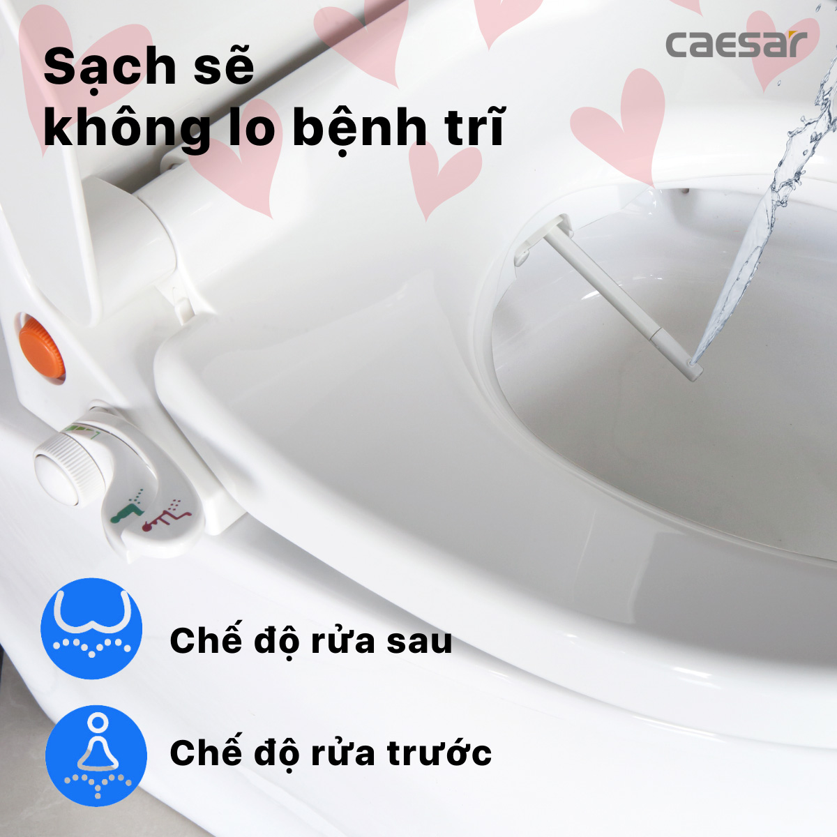 Nắp bồn cầu cơ đa năng Caesar TAF050 - META.vn