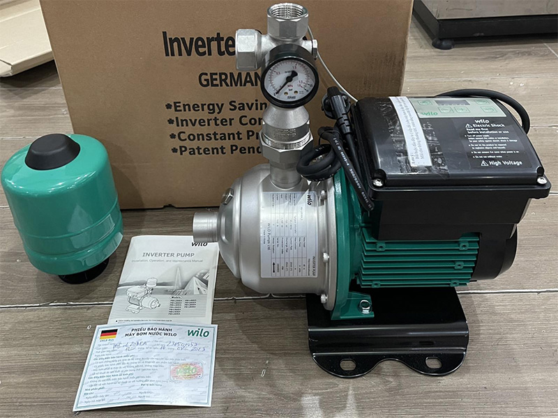 Máy bơm tăng áp biến tần chịu nhiệt Wilo PBI-L203EA - META.vn