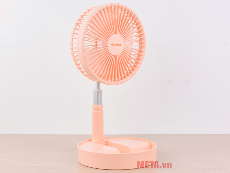 Quạt sạc điện Nanoco NFF1617P (Hồng) - META.vn