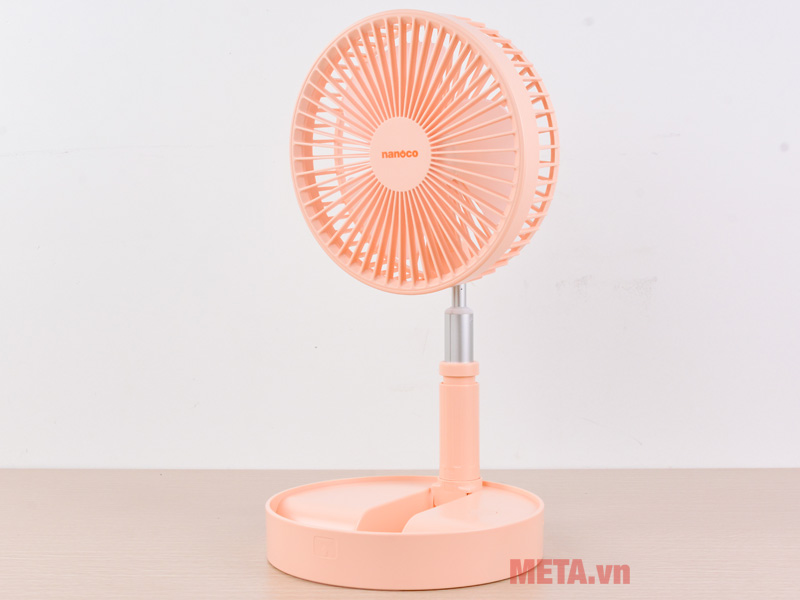 Quạt sạc điện Nanoco NFF1617P (Hồng) - META.vn