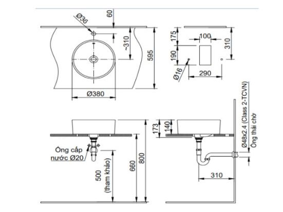 Chậu rửa lavabo đặt bàn Inax AL-295V - META.vn