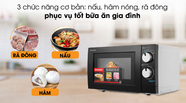 Lò vi sóng Sharp R-208VN-WS (20 lít) - META.vn