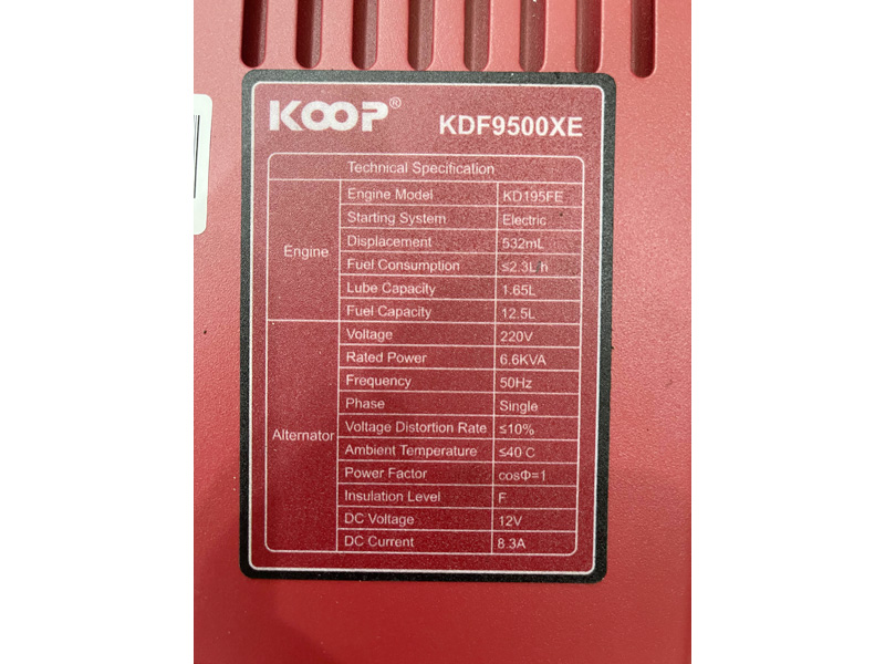 Máy phát điện chạy dầu 7KW Koop KDF9500XE - Đề nổ - META.vn