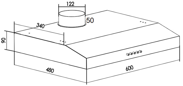 Máy hút mùi âm tủ 60cm UltimateTaste 300 Electrolux ECF6214X - META.vn