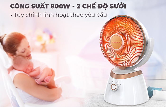 Quạt sưởi Carbon Sunhouse SHD7008 - META.vn