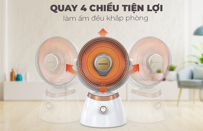 Quạt sưởi Carbon Sunhouse SHD7008 - META.vn