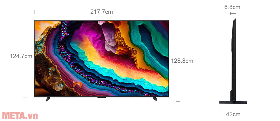 Google Tivi TCL 4K 98 inch 98P745 - META.vn