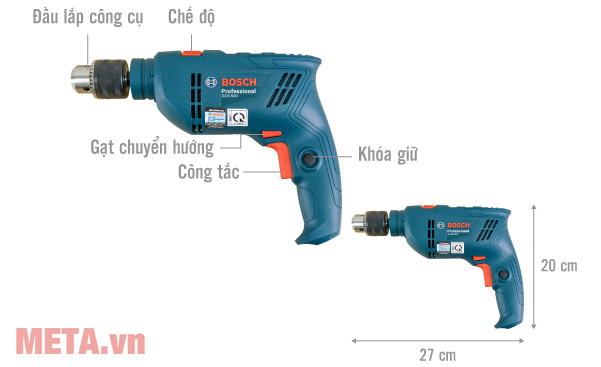 Bộ máy khoan động lực 91 phụ kiện Bosch GSB 600 (06011A03K2) - META.vn