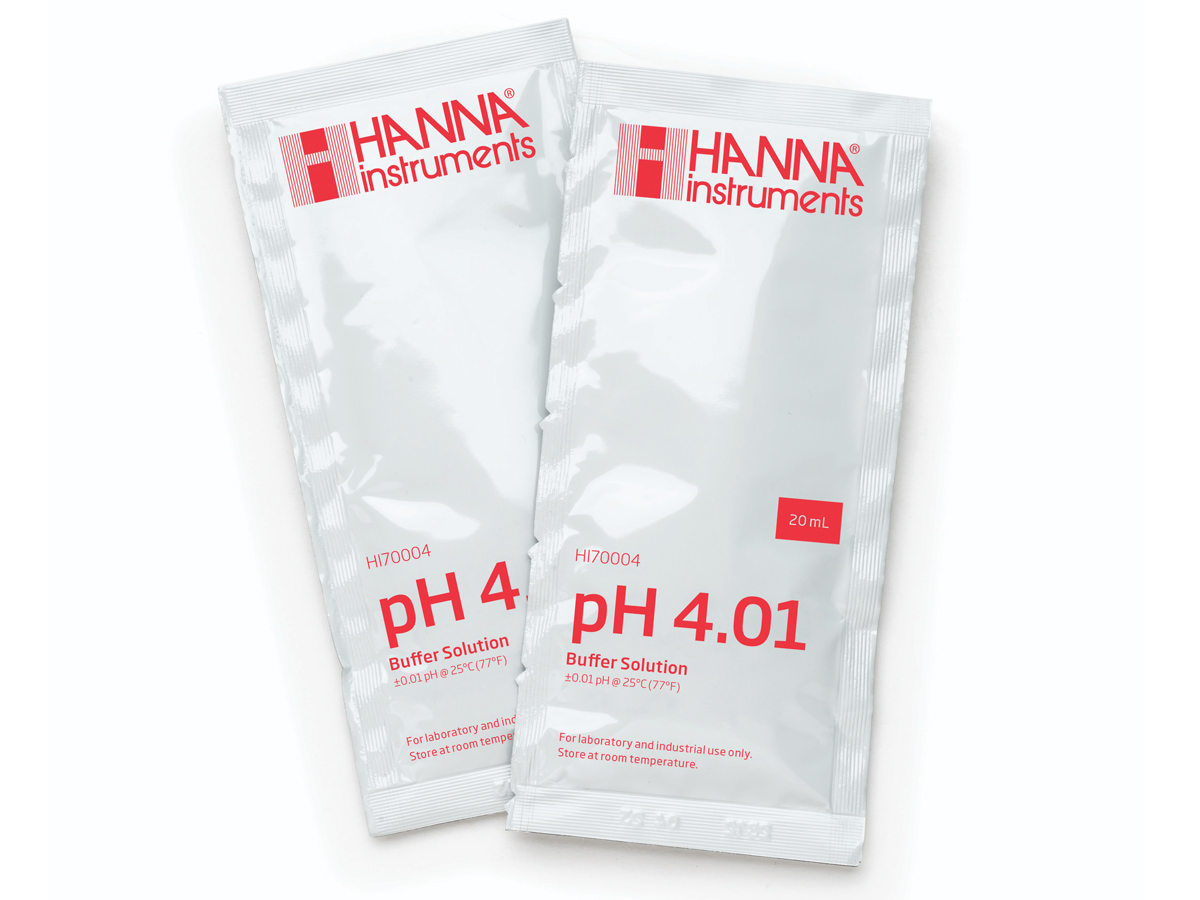 Dung dịch hiệu chuẩn pH 4.01 HI70004P (dạng gói 20ml, 25 gói) - META.vn