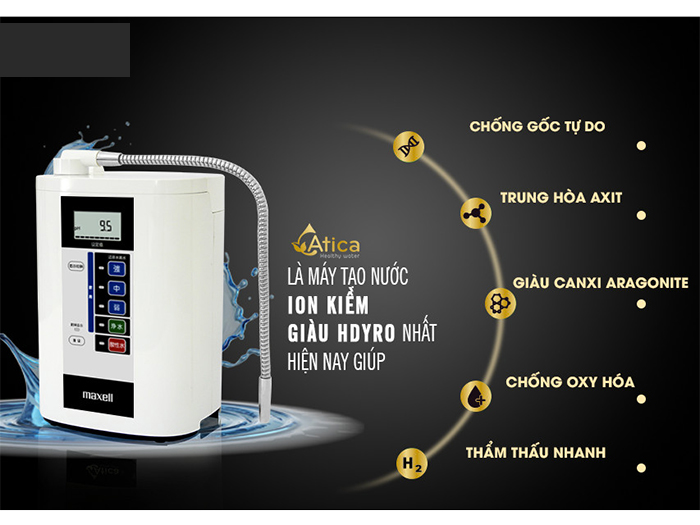 Máy lọc nước ion kiềm giàu Hydro Atica Maxell MHY-AWS5 - META.vn