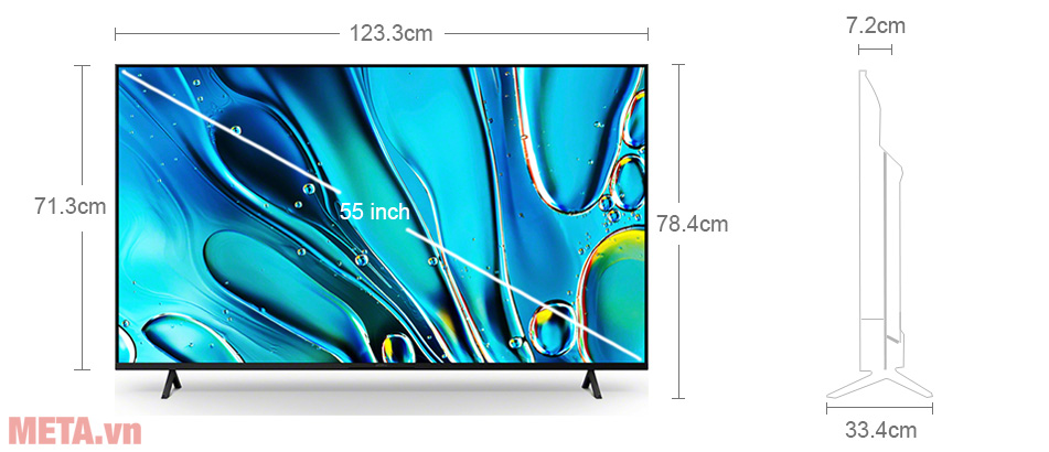 Google Tivi Sony 4K 55 inch K-55S30 - META.vn