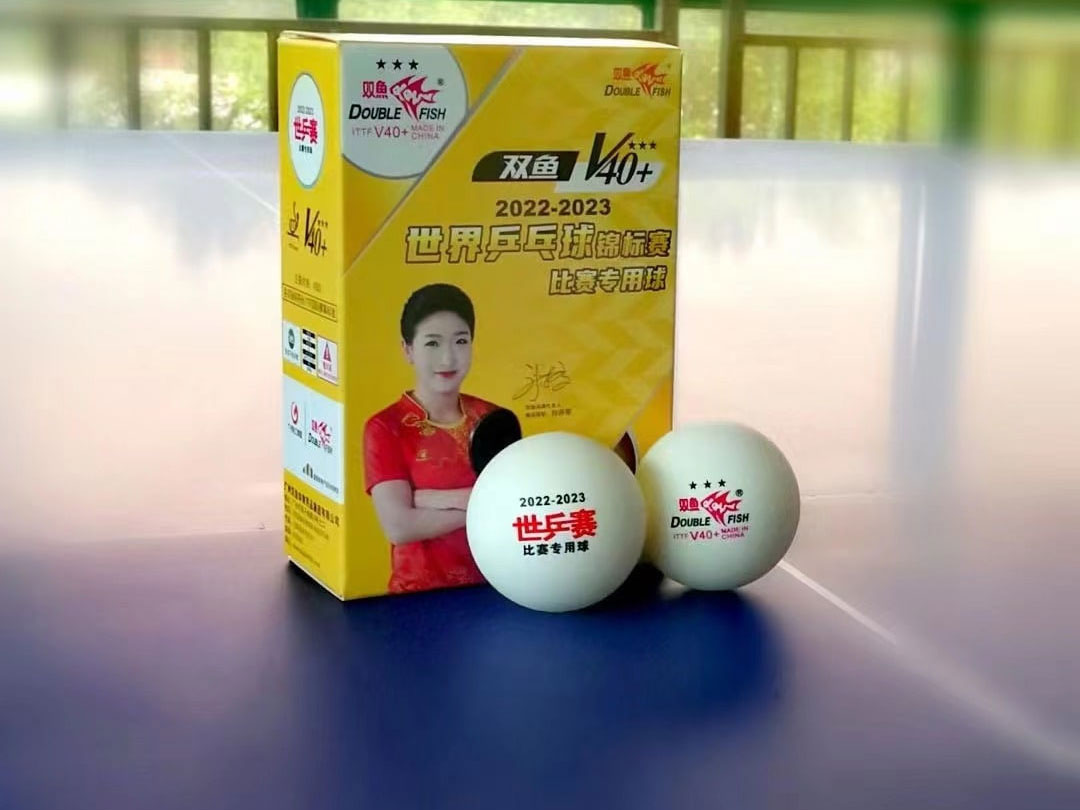Quả bóng bàn Double Fish V40+ 3 sao WTTC (hộp 6 quả) - META.vn