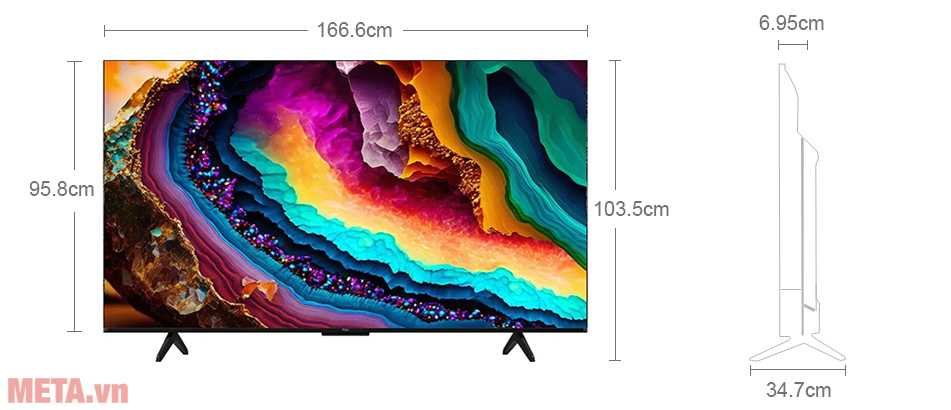 Google Tivi TCL 4K 75 inch 75P755 Pro - META.vn