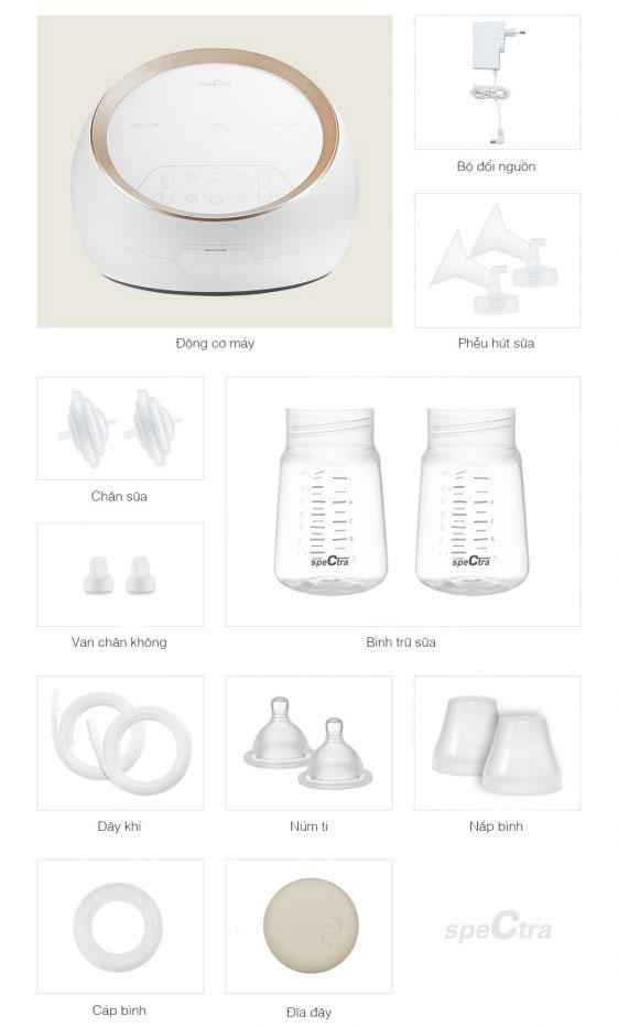 Máy hút sữa điện đôi kép Spectra Dual S - META.vn