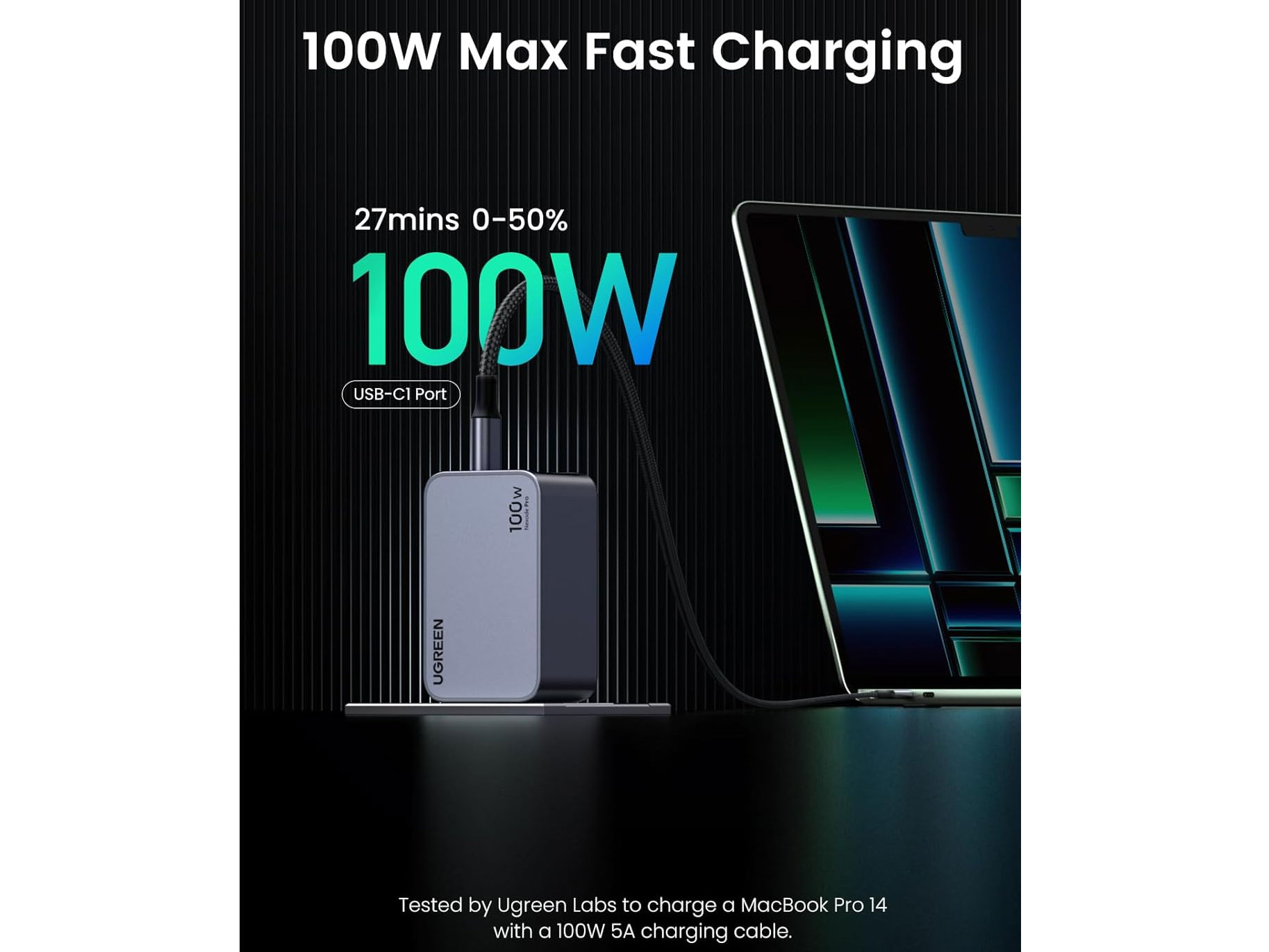 Bộ sạc GaN Ugreen 100W Nexode Pro X757 2C1A (25873) - META.vn