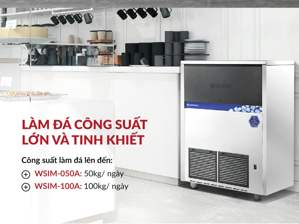 Máy làm đá công nghiệp Grand Woosung Wsim-100A 100kg/ngày (353008 ...