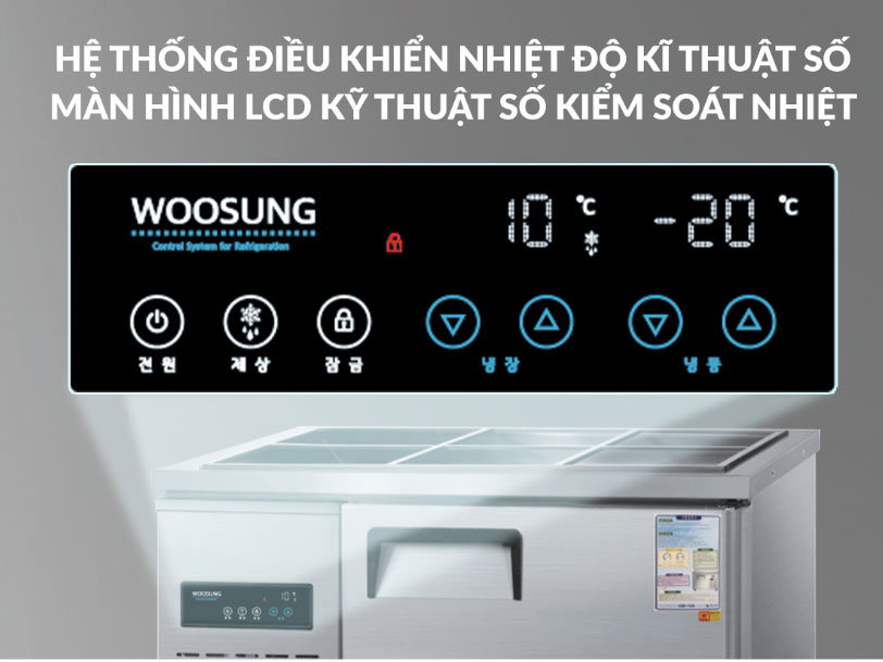 Bàn tủ đông công nghiệp Grand Woosung CWSM-120FT (260 lít) - META.vn