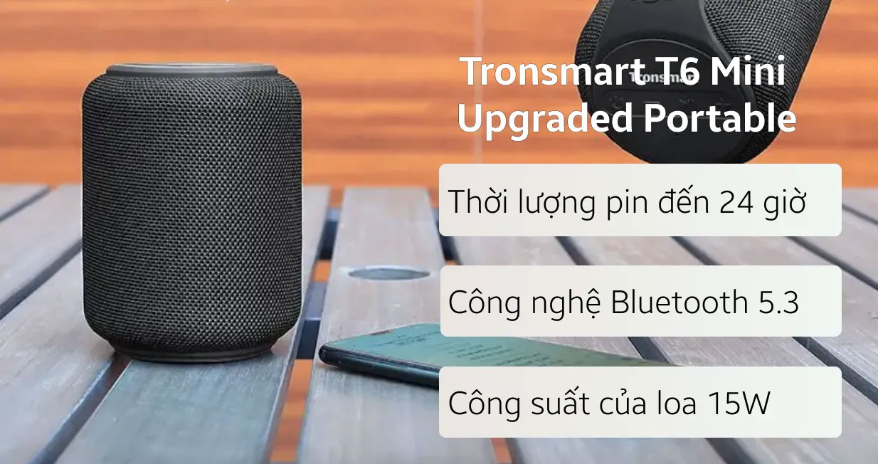 Loa Bluetooth Tronsmart T6 Mini Upgraded - META.vn