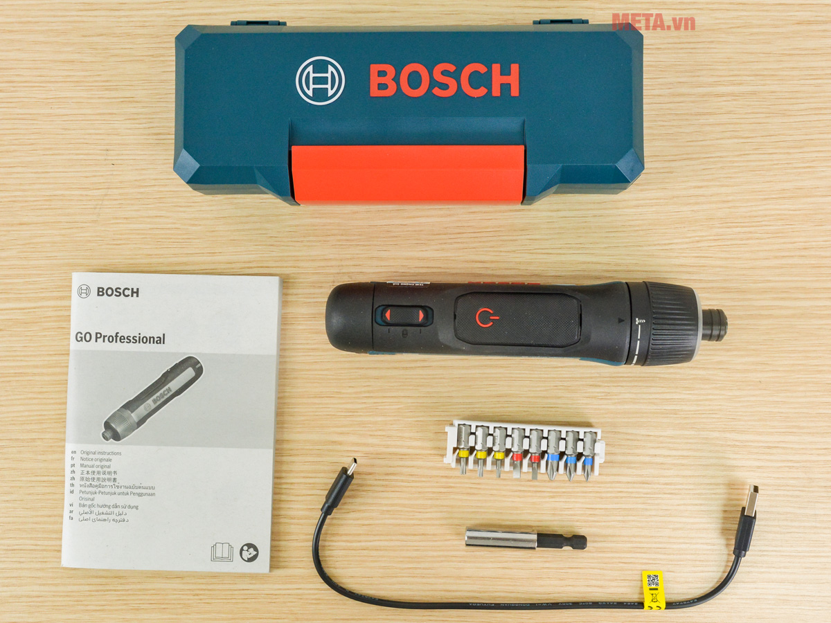 Máy bắn vít dùng pin Bosch Go 3 KIT (06019H2281) - META.vn