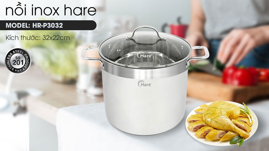 Nồi inox Hare HR-P3032 (32cm, 14 lít) - META.vn