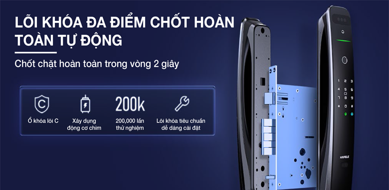 Khóa điện tử nhận diện khuôn mặt 3D-PP9100 Hafele 912.20.697 - META.vn