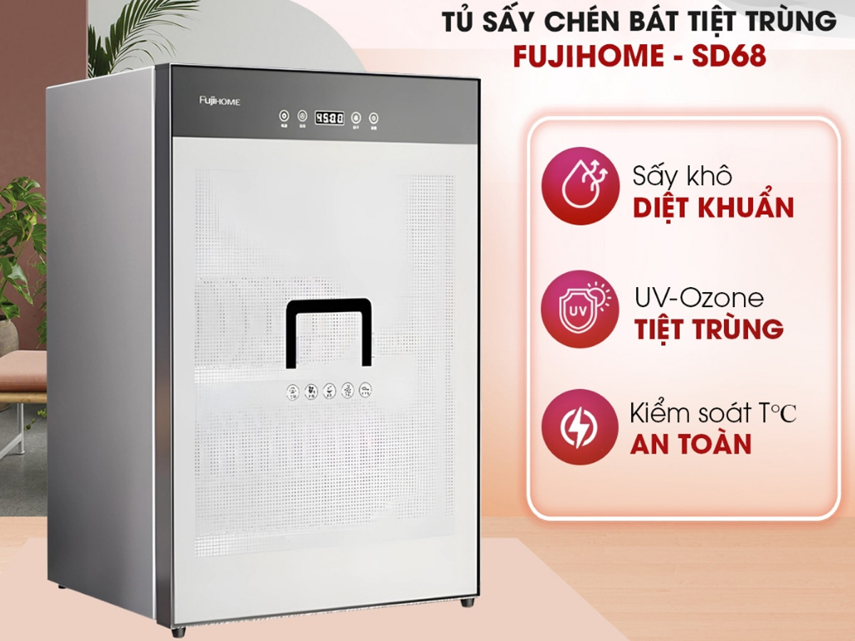 Tủ sấy chén bát tiệt trùng Fujihome DD68 - META.vn
