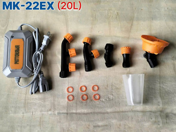 Bình xịt điện bơm đôi có đảo thuốc Motokawa MK-22EX (20 lít, 12AH) - META.vn