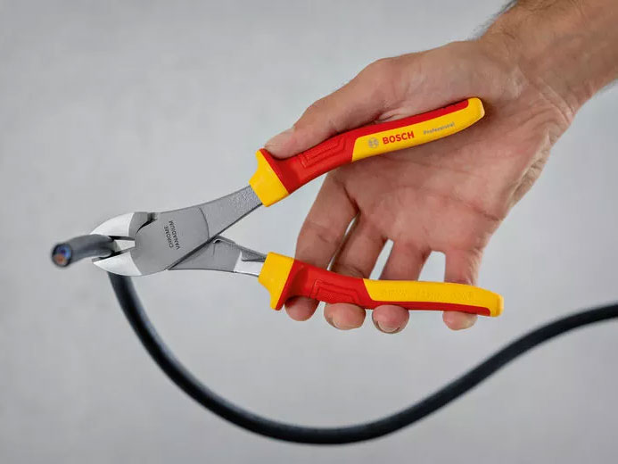 Kìm cắt chéo cách điện Bosch 1.000V VDE 200mm 1600A02NE2 - META.vn