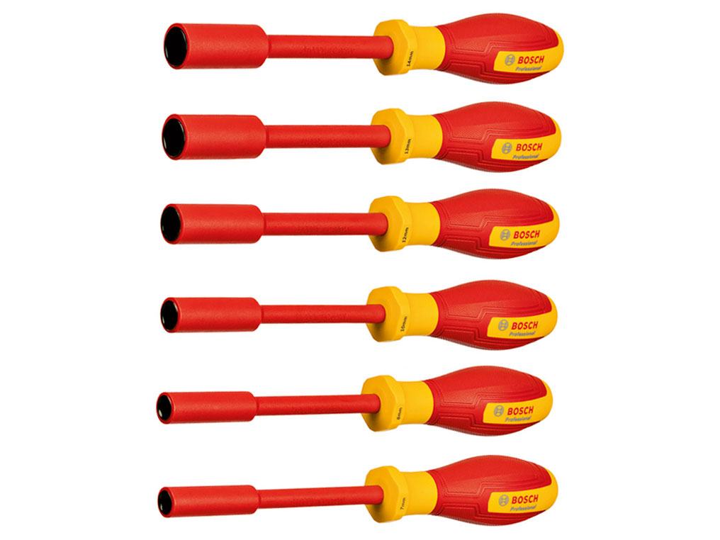 Bộ đầu tuýp cách điện Bosch 1.000V VDE 6 món lục giác (Hex) 1600A02NF3 - META.vn