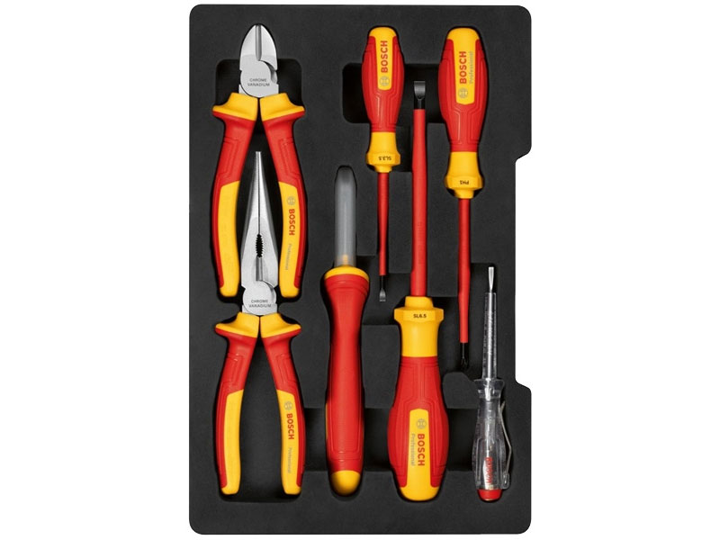 Bộ đồ nghề cách điện Bosch 1.000V VDE đa năng 7 món 1600A02NG3 - META.vn