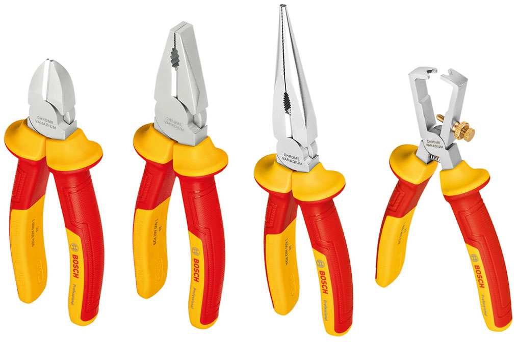 Bộ kìm cách điện Bosch 1.000V VDE 4 món 1600A02NG1 - META.vn