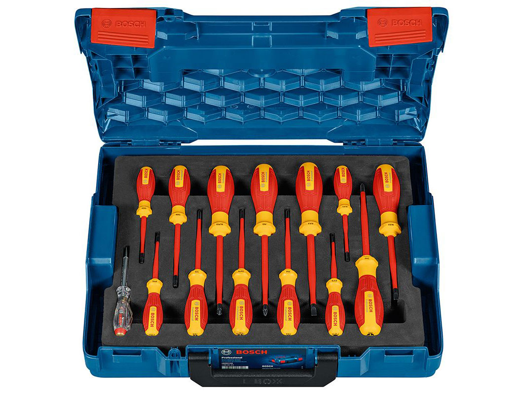 Bộ tua vít cách điện Bosch 1.000V VDE 14 món 1600A02NF9 - META.vn