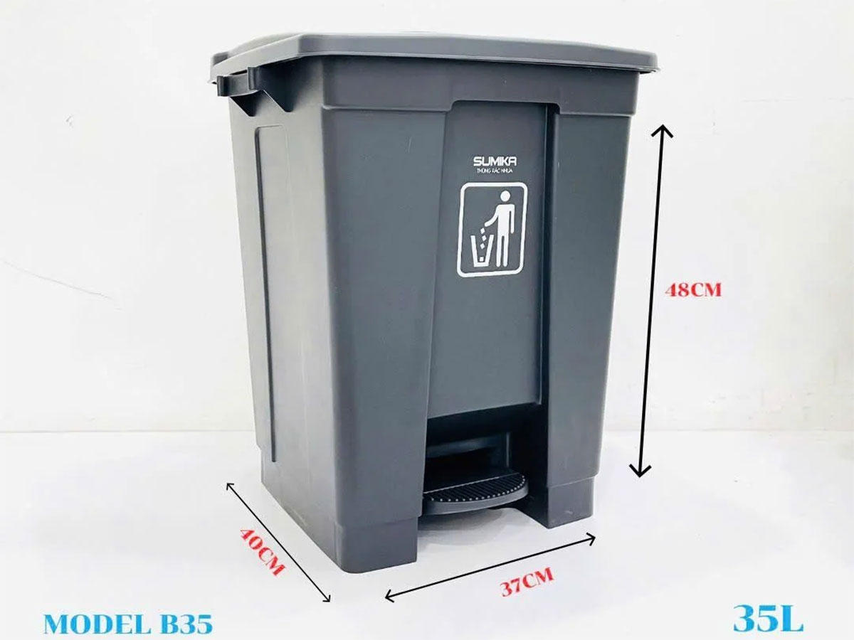Thùng rác nhựa gia đình Sumika B35 - META.vn