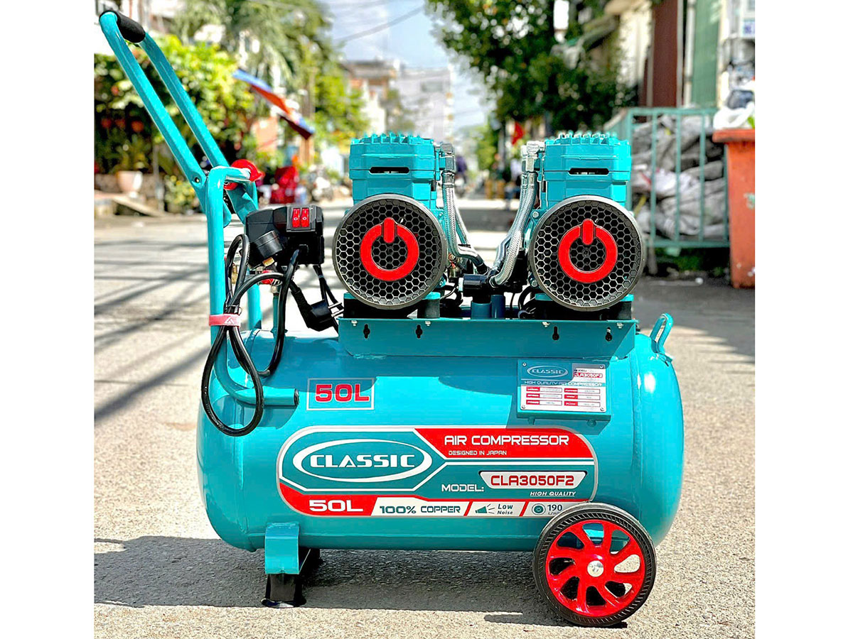 Máy nén khí không dầu Classic CLA3050F2 (50 lít, 3HP x 2) - META.vn