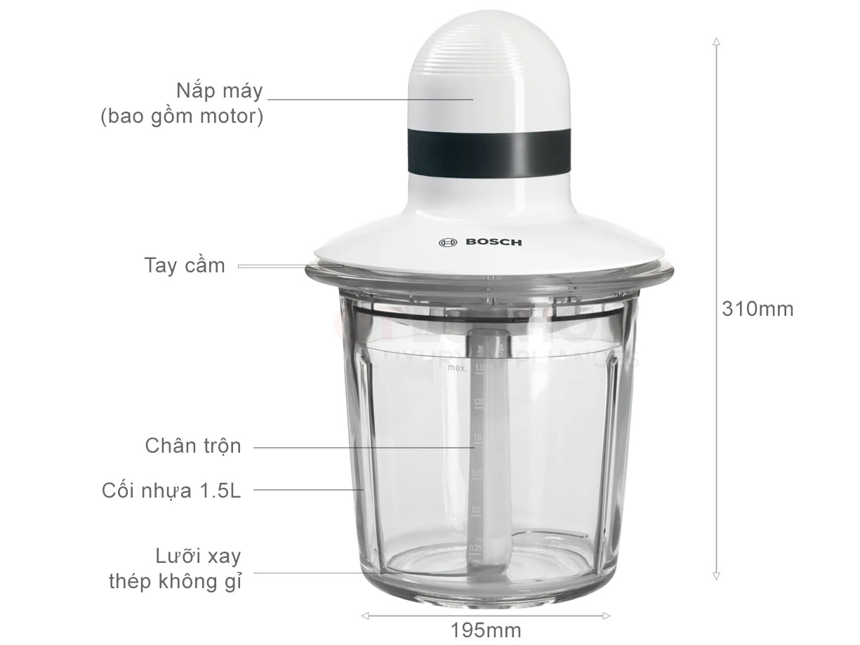 Máy xay thịt Bosch MMR15A1 (1.5 lít) - META.vn