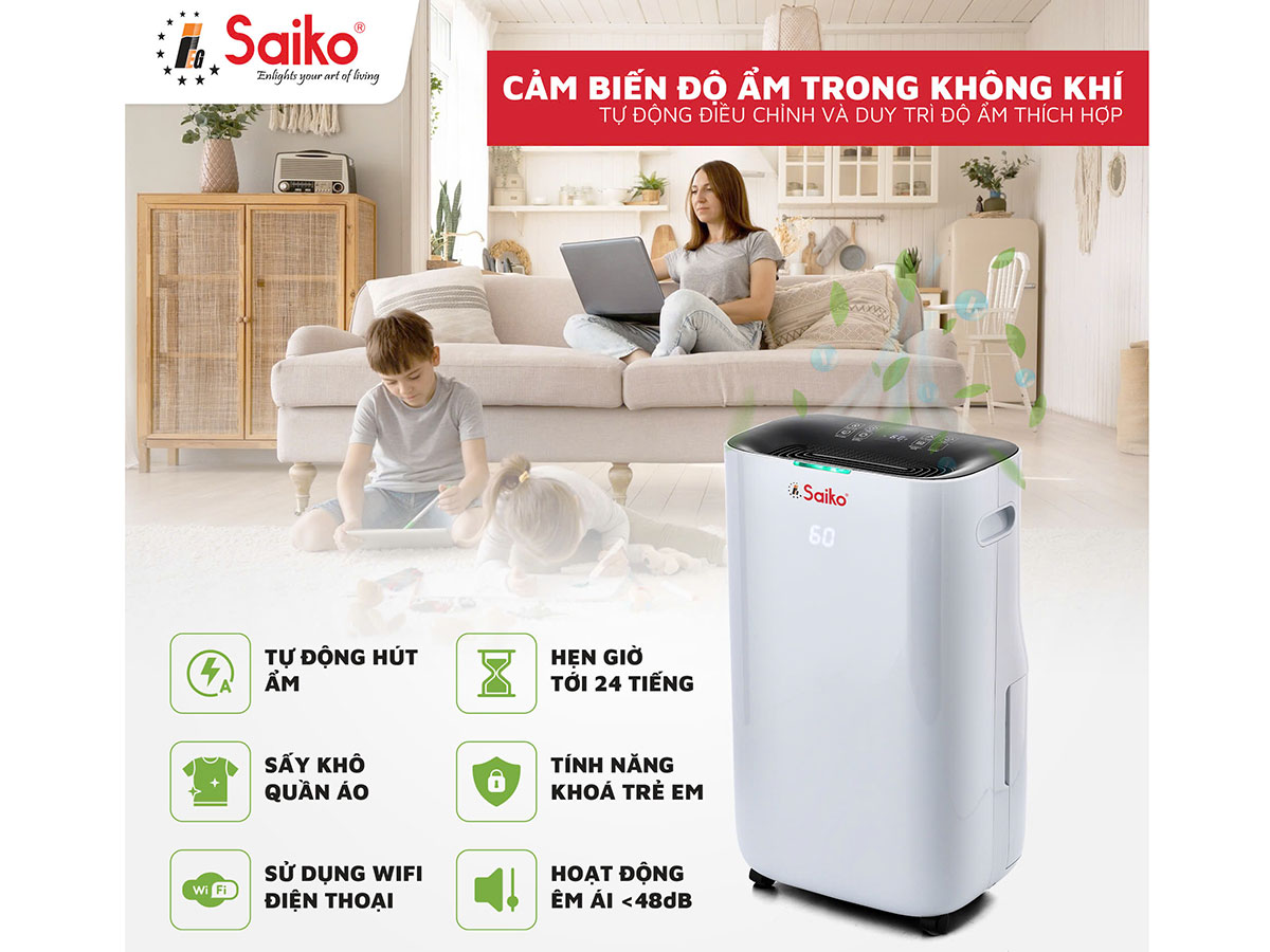 Máy hút ẩm Saiko HDF-25E (25L/ngày) - META.vn
