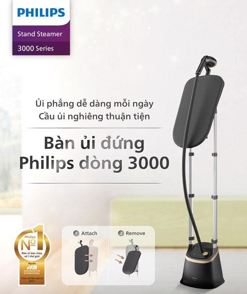 Bàn ủi hơi nước đứng Philips STE3170/80 - META.vn