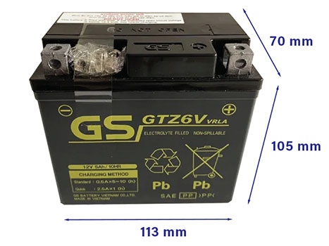 Ắc quy GS GTZ6V (12V - 5Ah) - META.vn