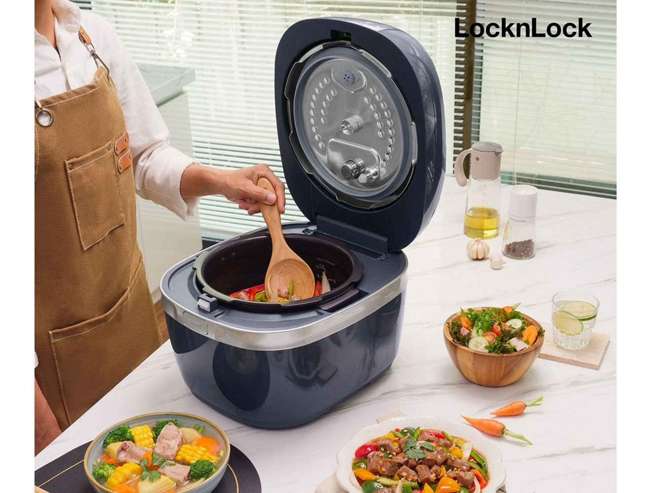 Nồi cơm điện cao tần Lock&Lock EJR526GRY - META.vn