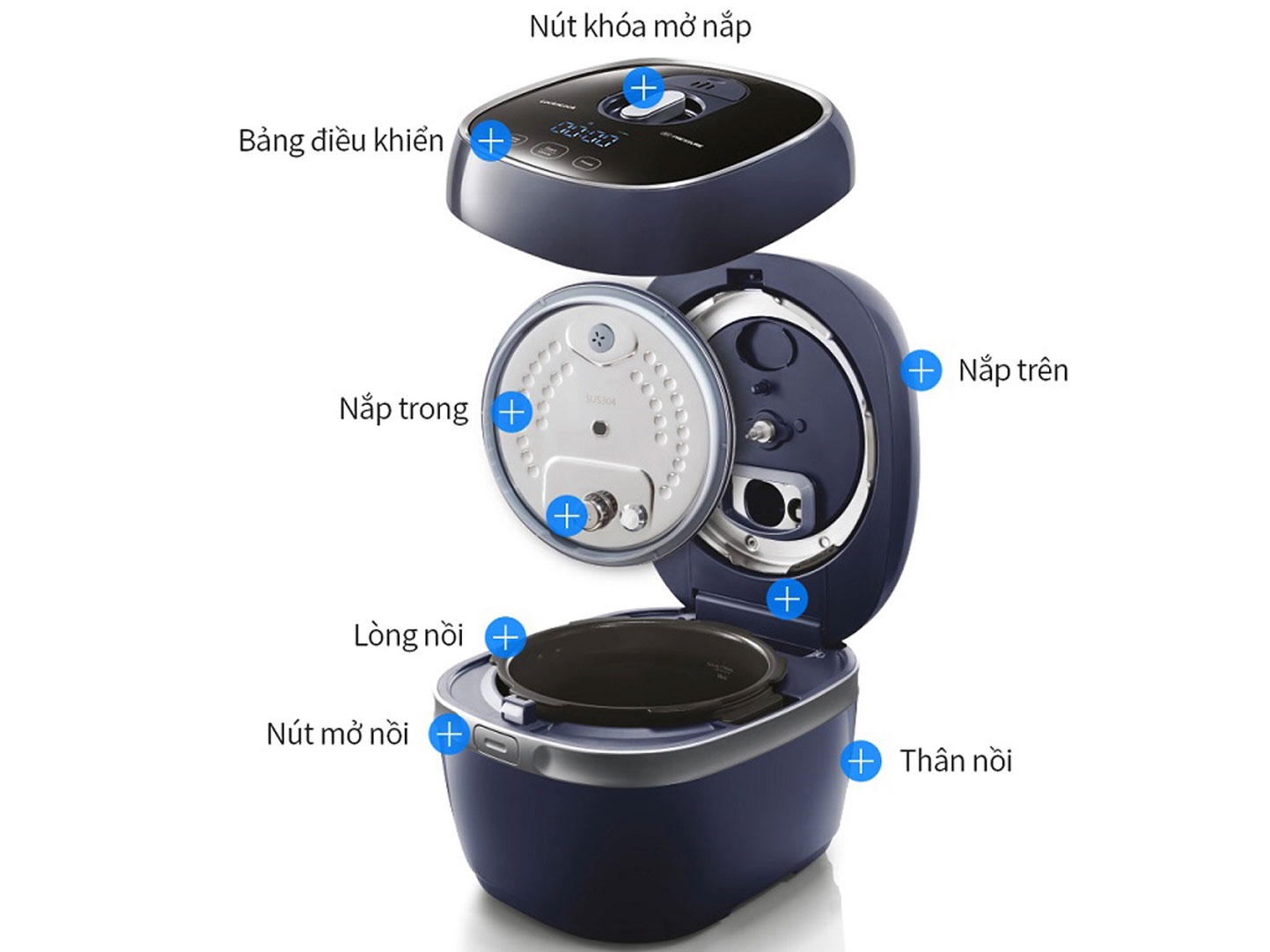 Nồi cơm điện cao tần Lock&Lock EJR526GRY - META.vn