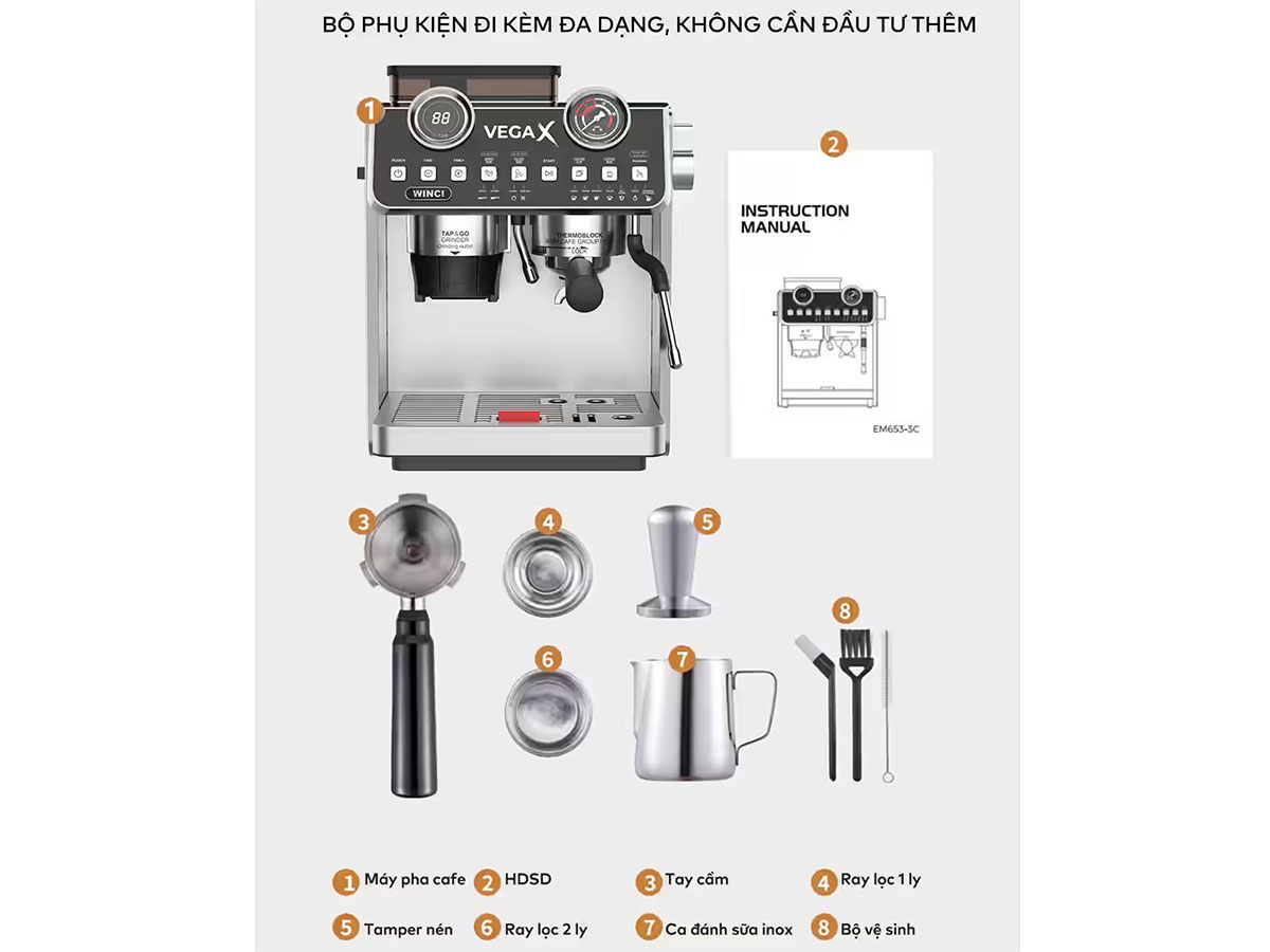 Máy pha cà phê Espresso Winci Vega-X - META.vn