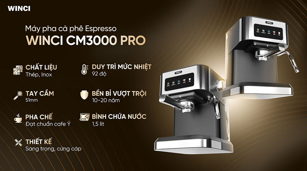 Máy pha cà phê Winci CM3000 Pro - META.vn