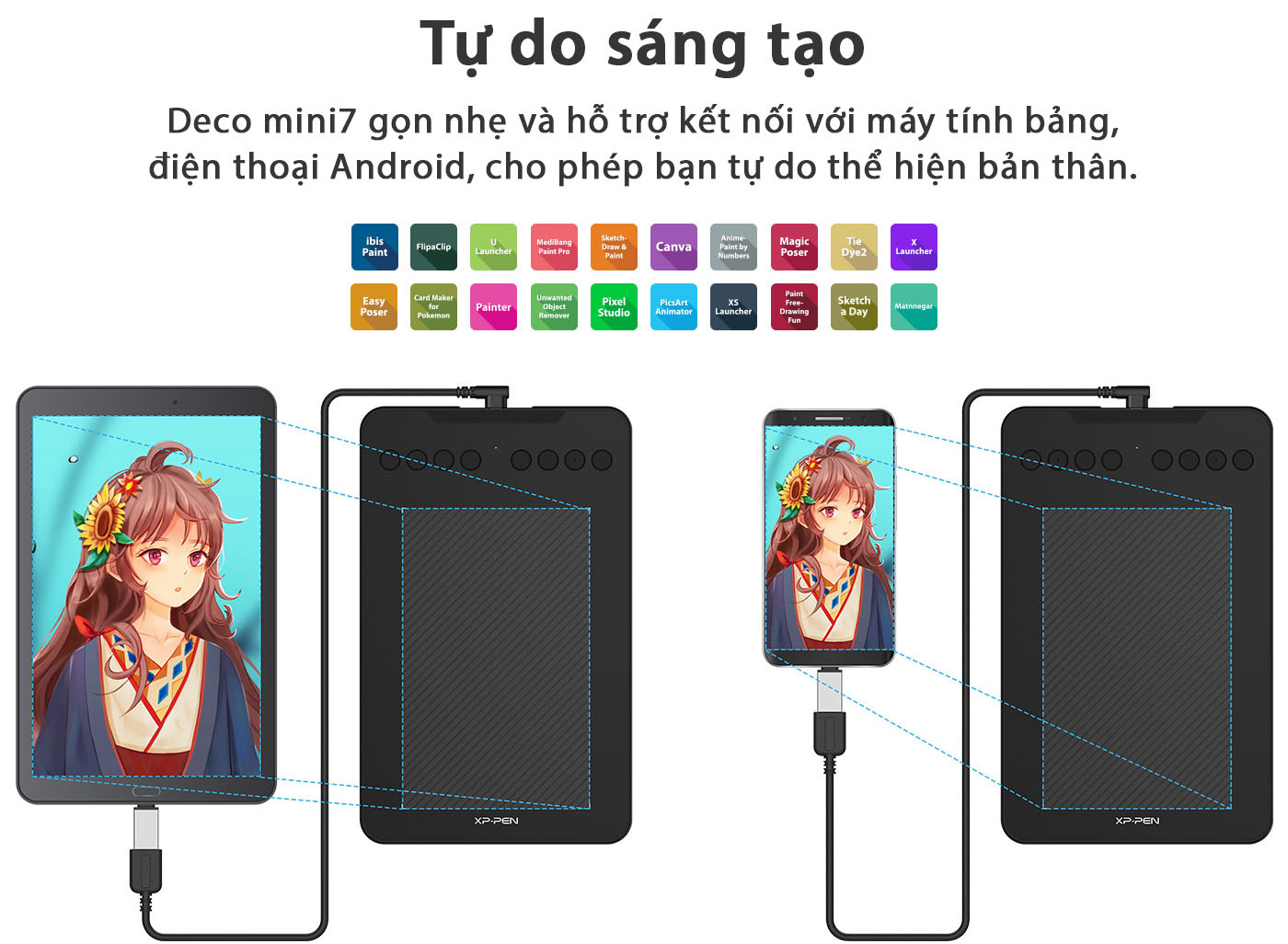 Bảng vẽ XP-Pen Deco Mini 7 V2 - 16K - META.vn