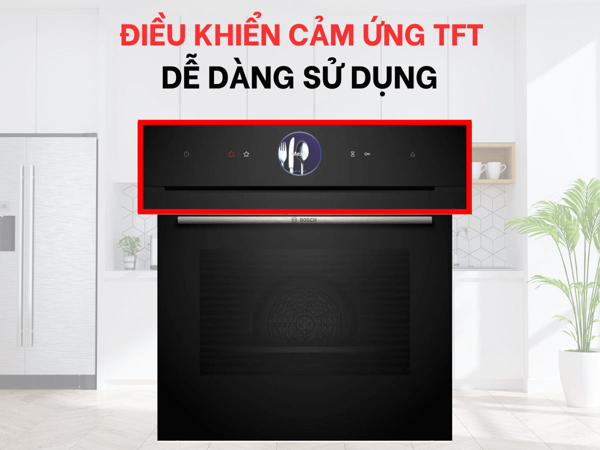 Lò nướng âm Bosch HBG7341B1 71 lít - META.vn