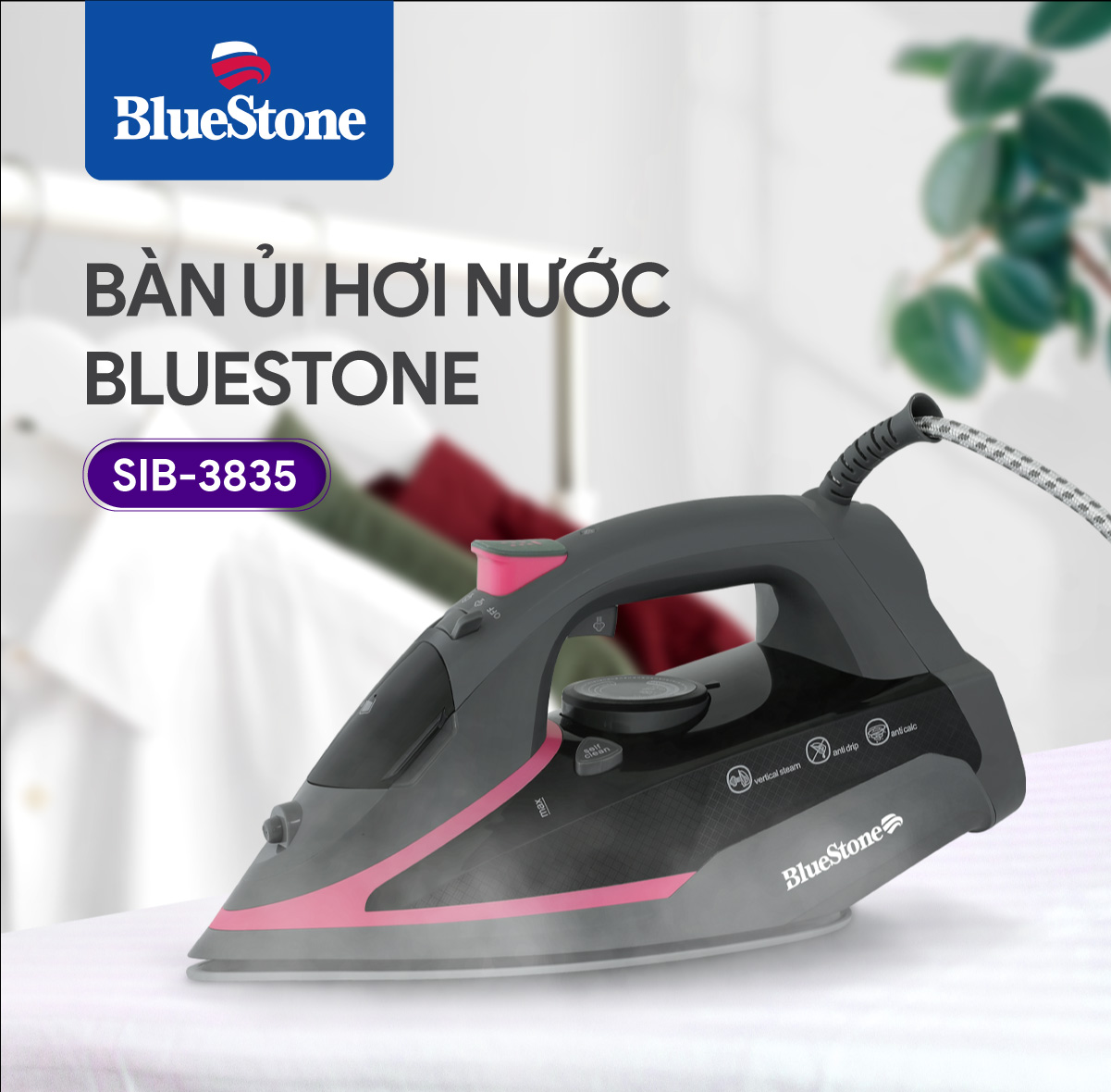 Bàn ủi hơi nước BlueStone SIB-3835 - META.vn
