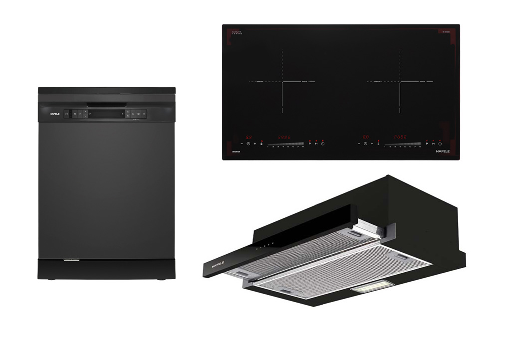 Combo máy rửa bát HDW-F605B, bếp từ HC-I2732A, máy hút mùi HH-TT70A ...