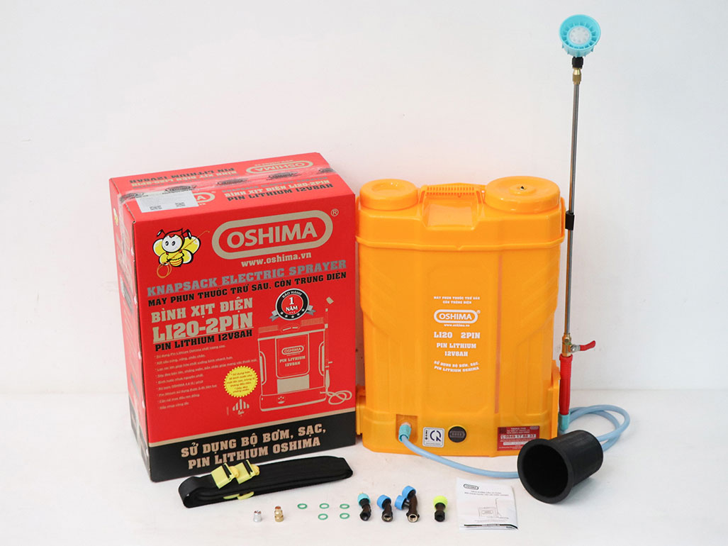 Máy phun thuốc trừ sâu, côn trùng điện Oshima Li20 (1 pin) - META.vn