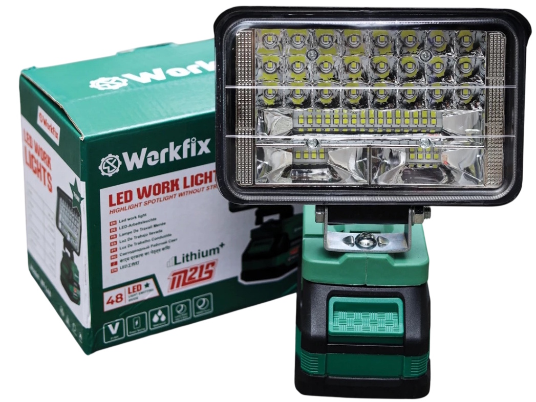 Thân đèn led 48 bóng chạy pin Workfix WF-L48 (chưa pin, sạc) - META.vn