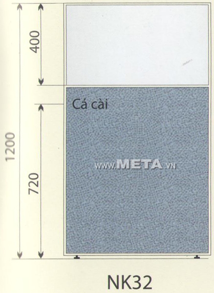 Vách ngăn T3 (Nỉ - Kính) NK32 - META.vn