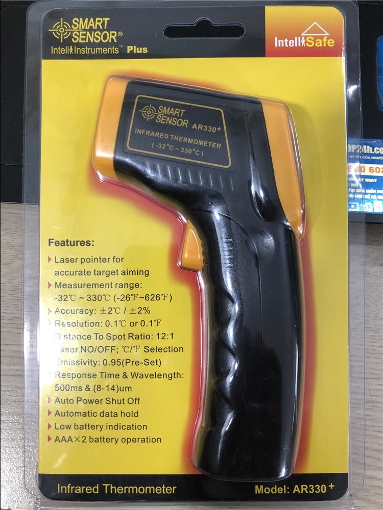 Súng đo nhiệt hồng ngoại Smartsensor AR330 (-32℃ ~ 330℃) - META.vn